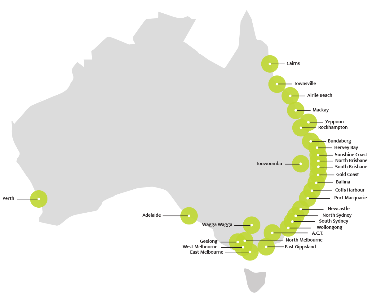 Locations | Ambrose Construct Group Insurance Repair Specialists Queensland